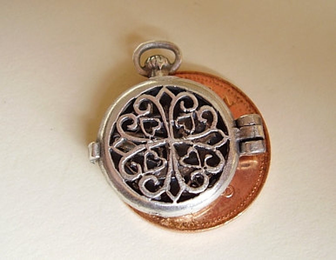 Sterling Silver Opening Pocket Watch Charm - Etsy