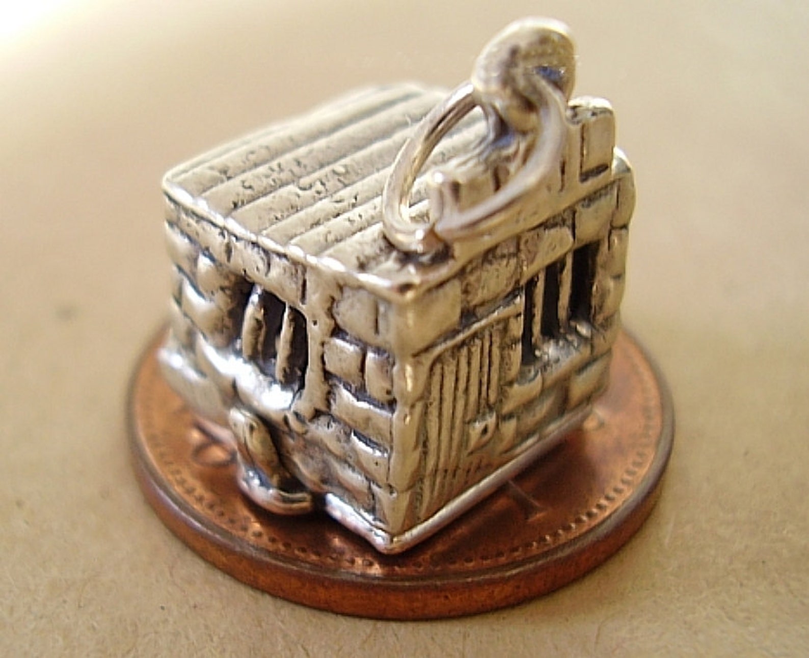 Sterling Silver Local County Jail Opening Charm - Etsy
