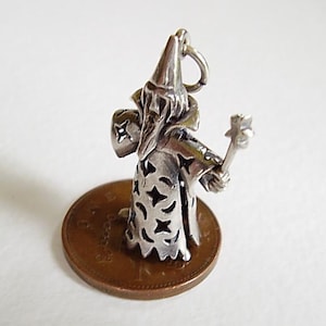 Sterling Silver WIZARD Charm - Etsy