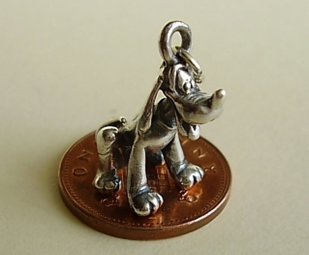 Sterling Silver Pluto the Dog Charm - Etsy