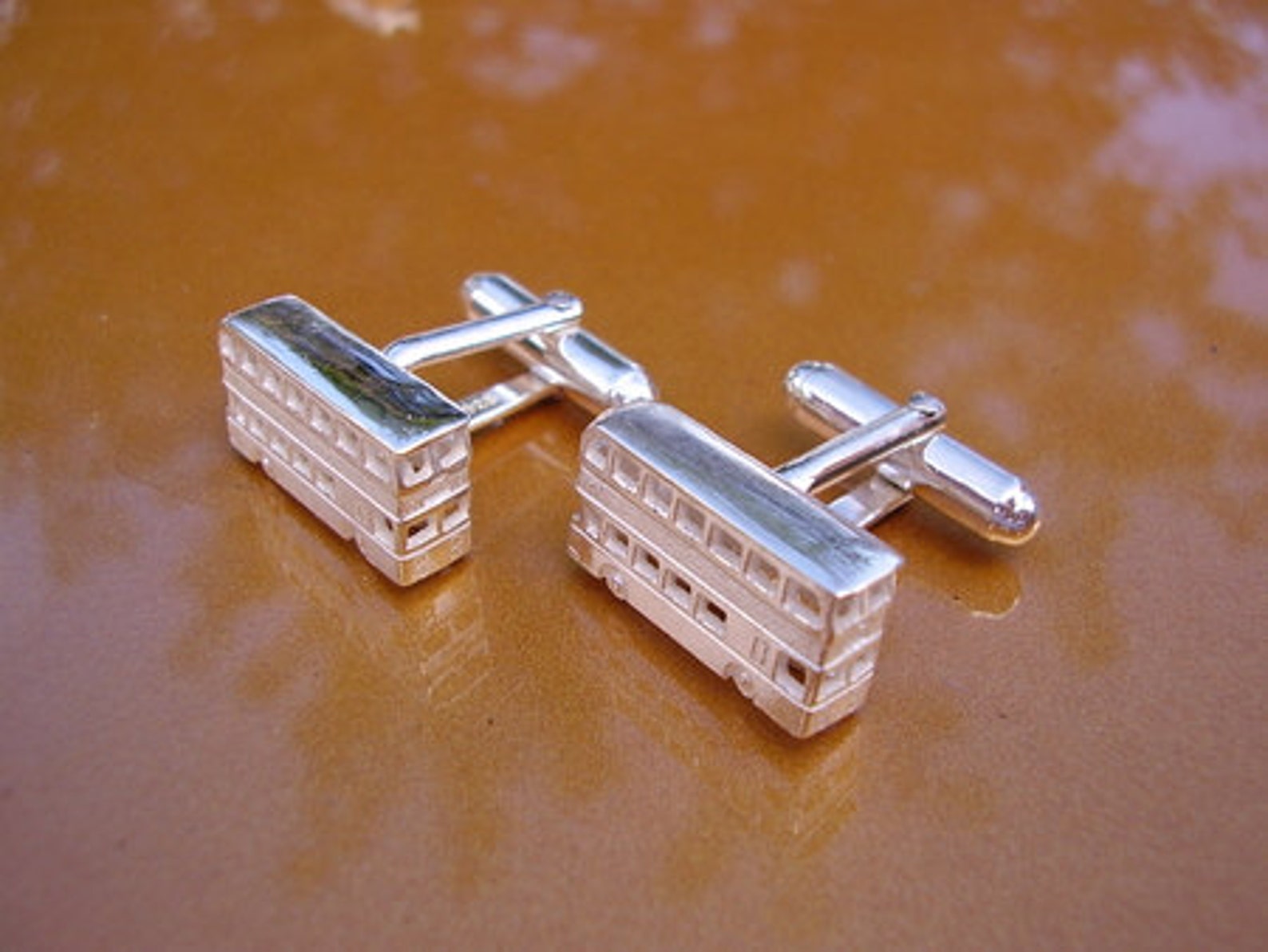Sterling Silver London Double Decker Bus Cufflinks in Presentation Box ...