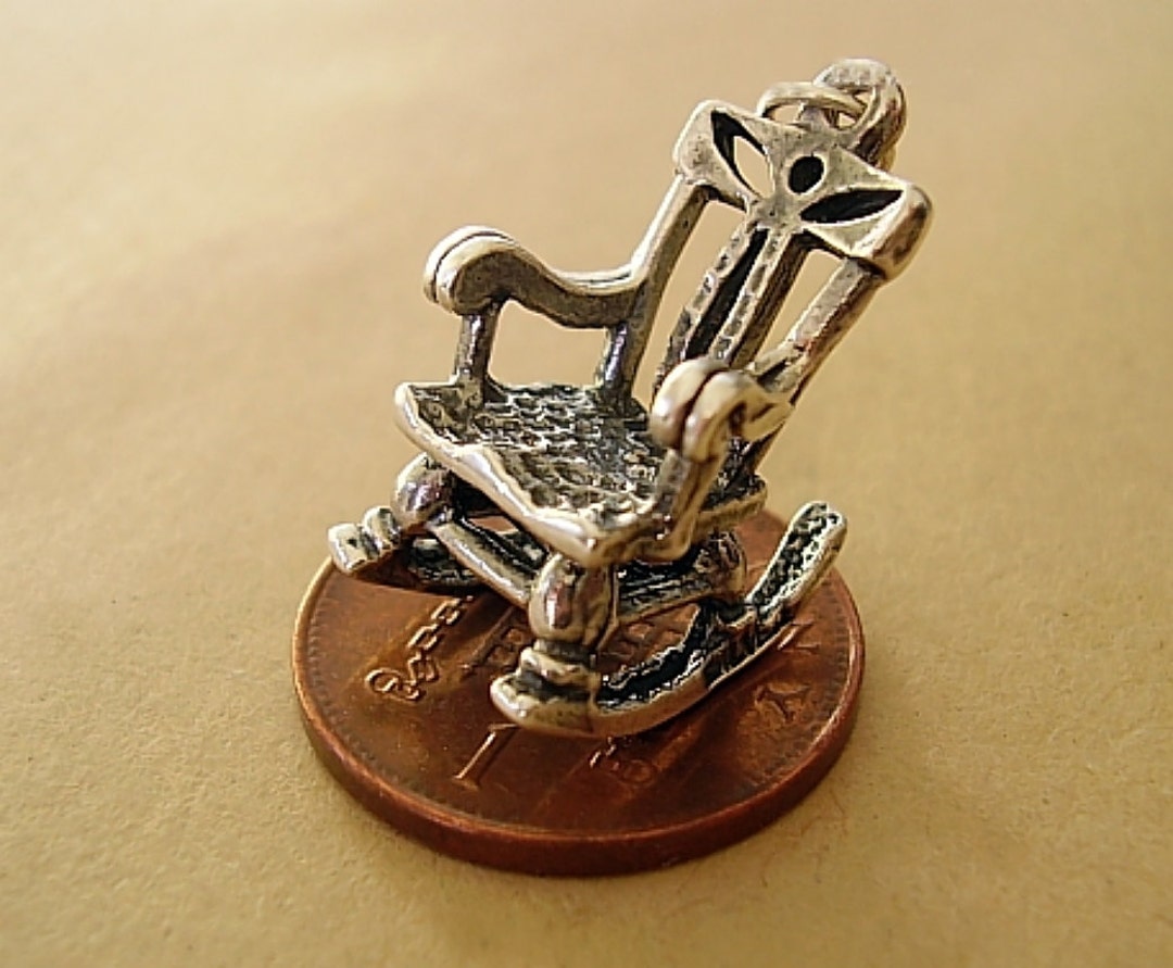 Sterling Silver Rocking Chair Charm - Etsy