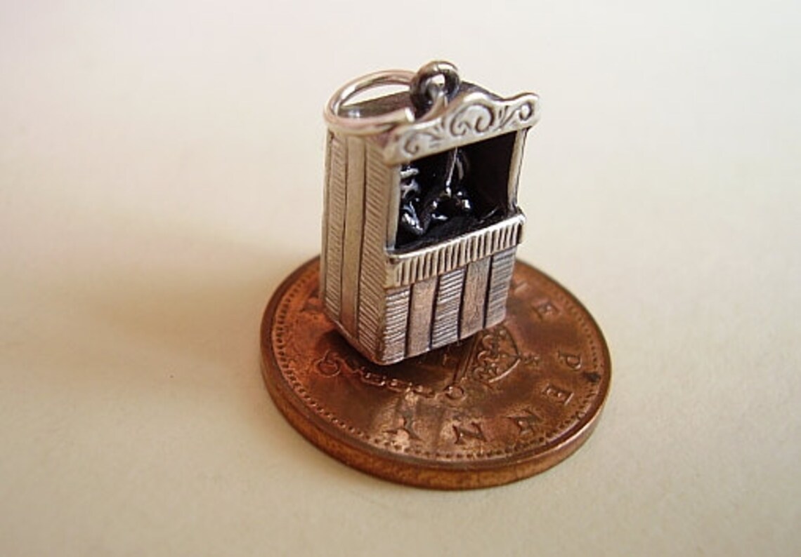 Sterling Silver Moving Punch and Judy Charm Charms | Etsy