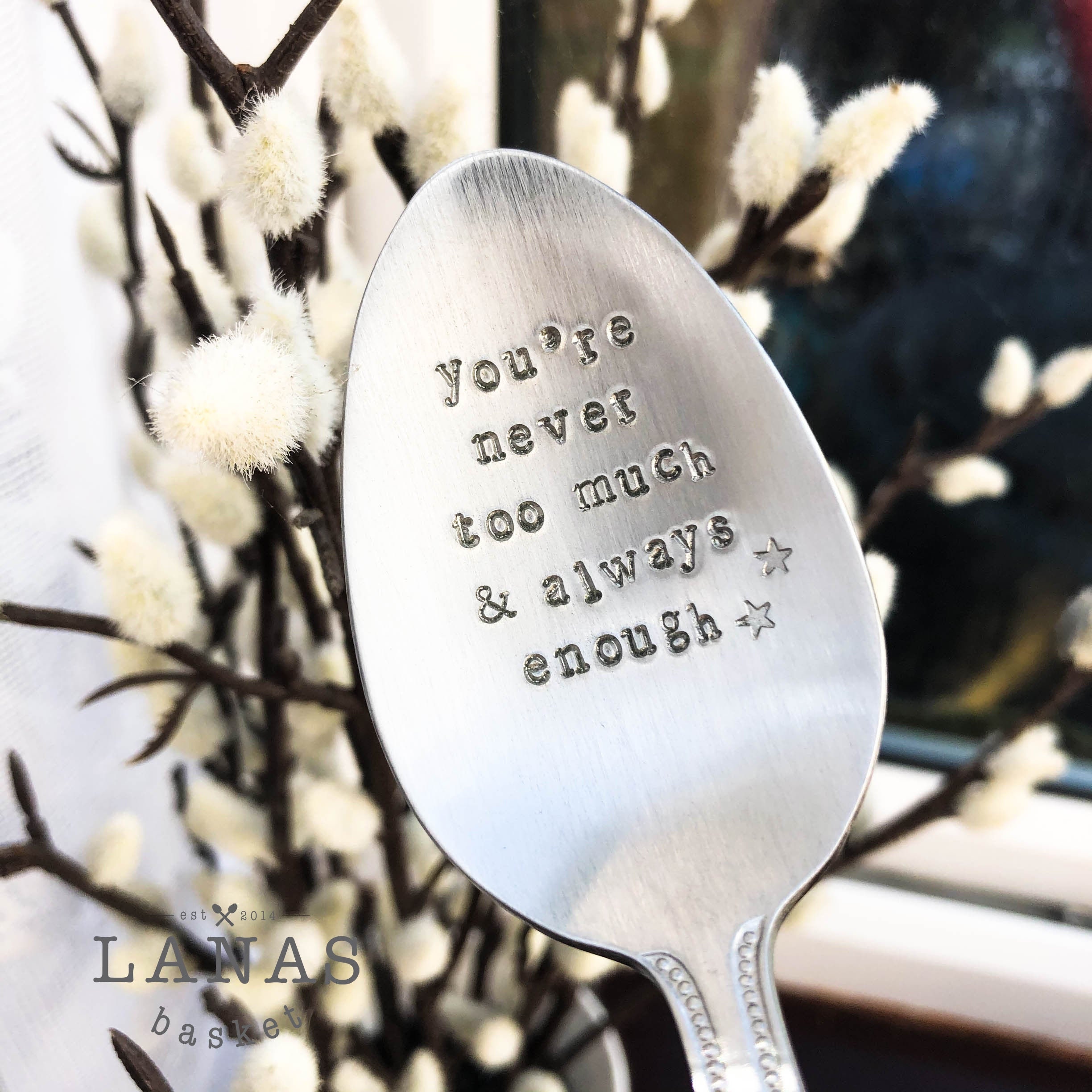 You're Never Too Much & Always Enough Spoon Eating - Etsy UK