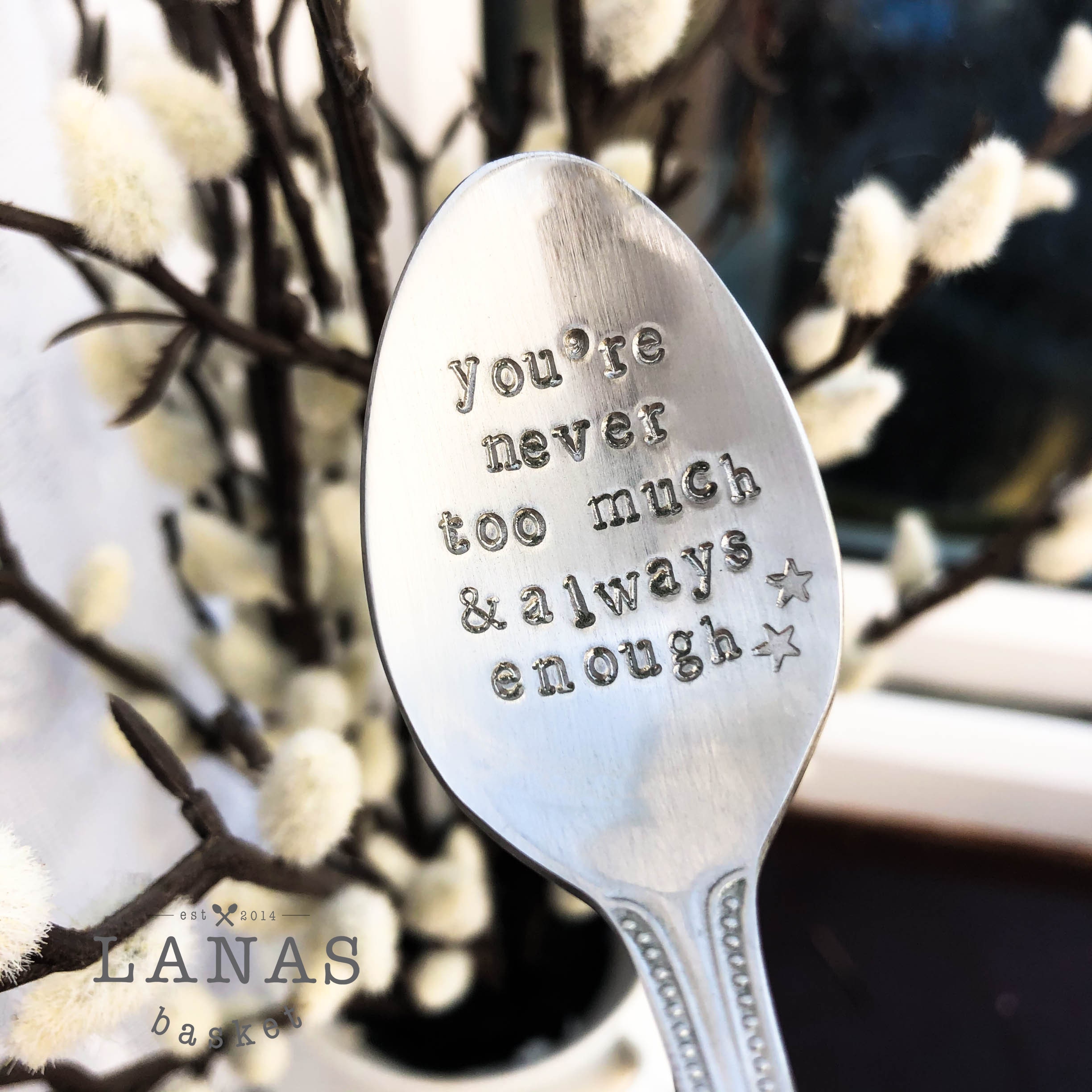 You're Never Too Much & Always Enough Spoon Eating - Etsy UK