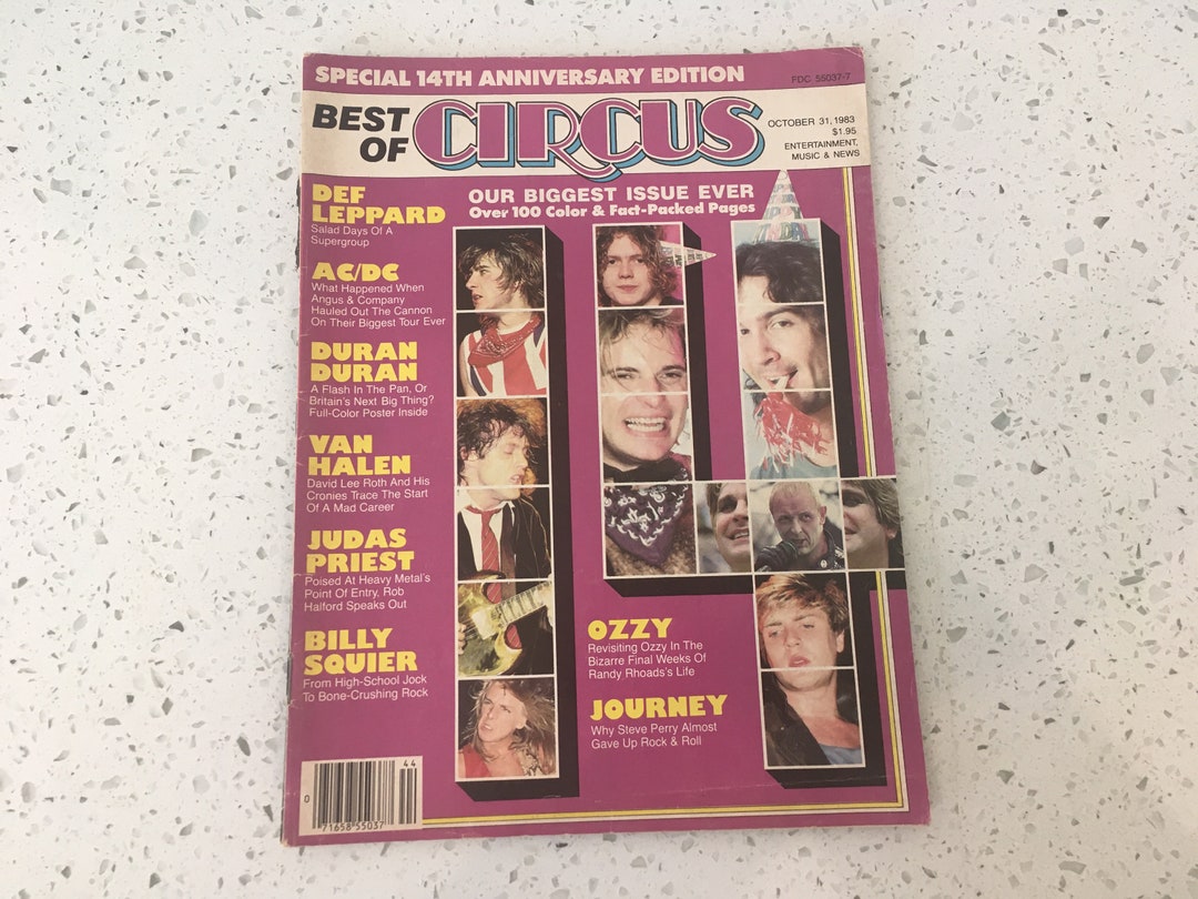 OCTOBER 31, 1983 Circus Magazine With Def Leppard AC/DC Quiet Riot - Etsy