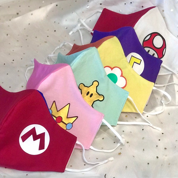 Mario Face Mask - Etsy