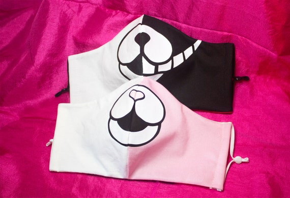 Danganronpa Monokuma Monomi HTV Face Mask made to Order - Etsy
