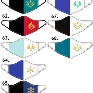 Genshin Impact Inspired HTV Face Masks *made to Order* - Etsy