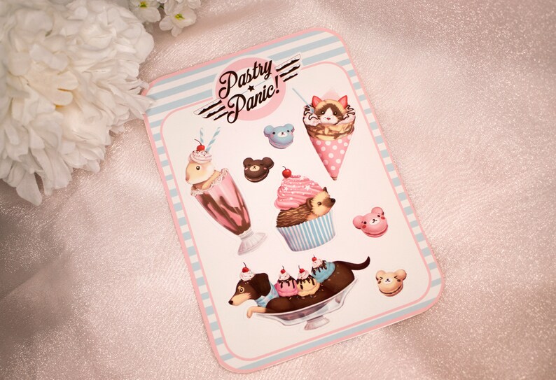 Pastry Panic Matte Sticker Sheet - Etsy