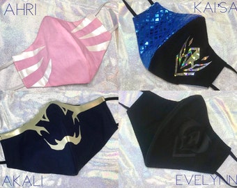 KDA Pop/stars Akali Grafitti HTV Face Mask made to Order - Etsy