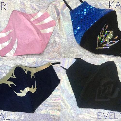 KDA Pop/stars Akali Grafitti HTV Face Mask made to Order - Etsy