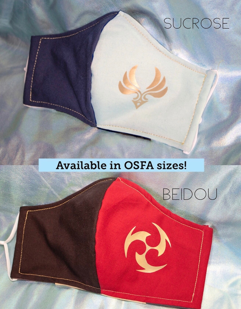 Genshin Impact Inspired HTV Face Masks made to Order - Etsy