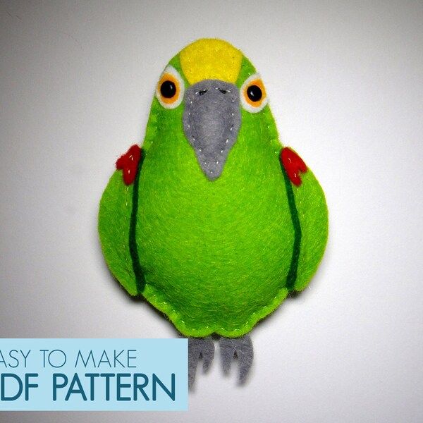 Felt Parrot - Etsy