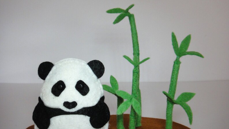 PDF Pattern. DIY Paco the Panda With Bamboo, Finger Puppet, Ornament ...