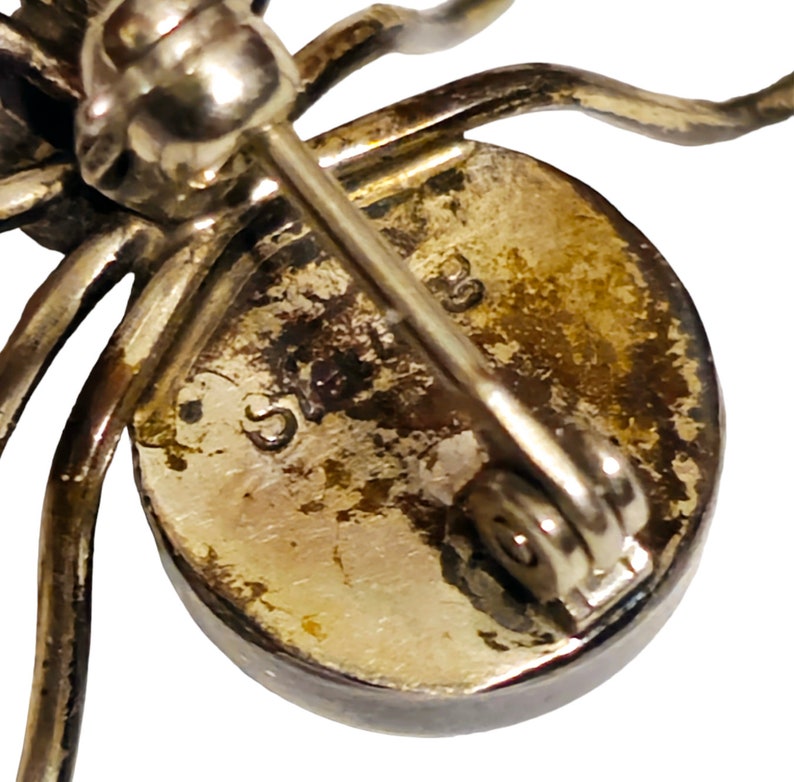 Navajo Sterling Silver & Malachite Spider Brooch - Etsy