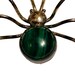 Navajo Sterling Silver & Malachite Spider Brooch - Etsy