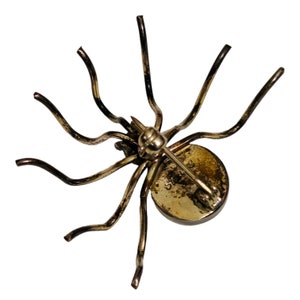 Navajo Sterling Silver & Malachite Spider Brooch - Etsy