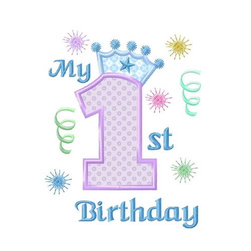 1st Birthday Applique Design / Cupcake Applique Embroidery | Etsy