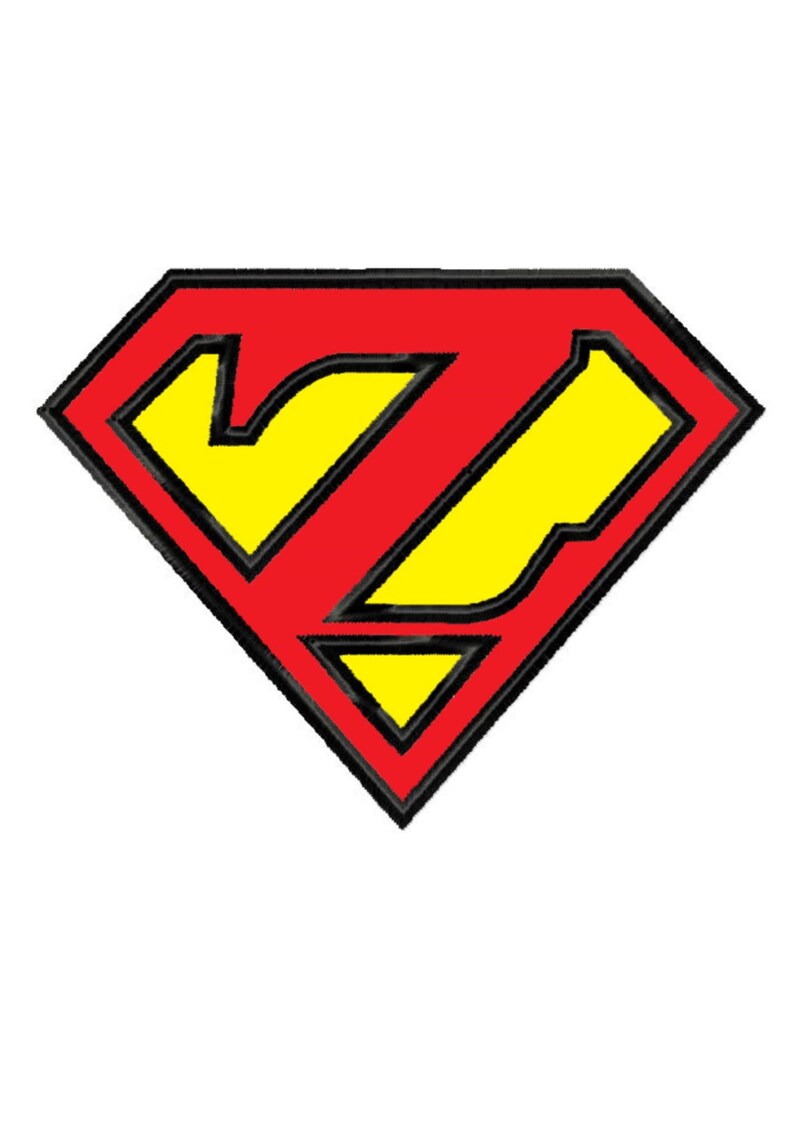 Superman Letter Z...Applique Machine Embroidery DESIGN NO. 641 | Etsy