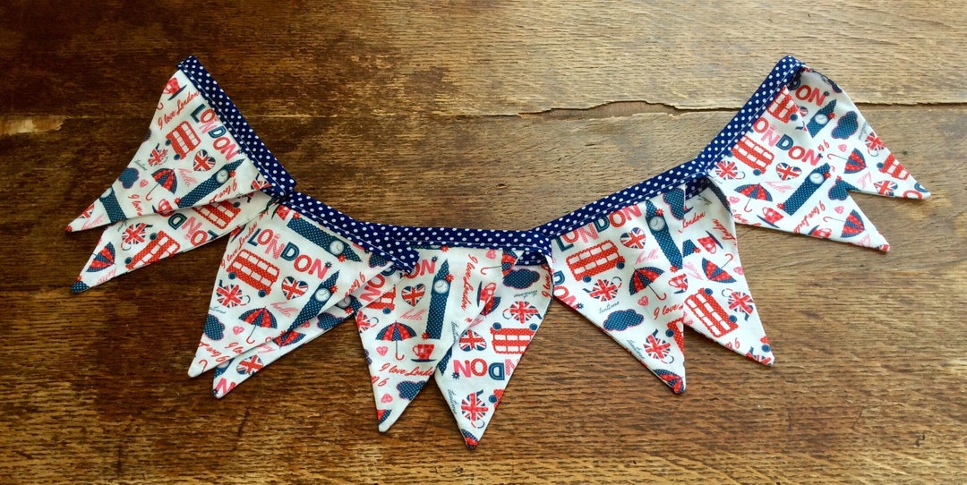 London Bunting: British Icons Fabric Garland - Etsy