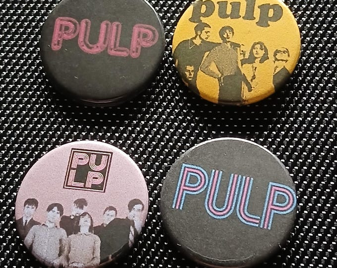 Britpop Buttons Set: Radiohead, Blur, Oasis, Suede, Pulp, 90's ...