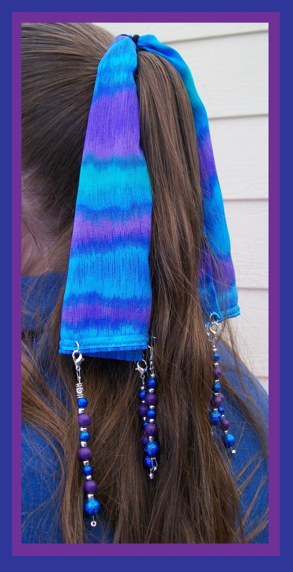 Fun free blue and purple me Hair Dangle | Etsy
