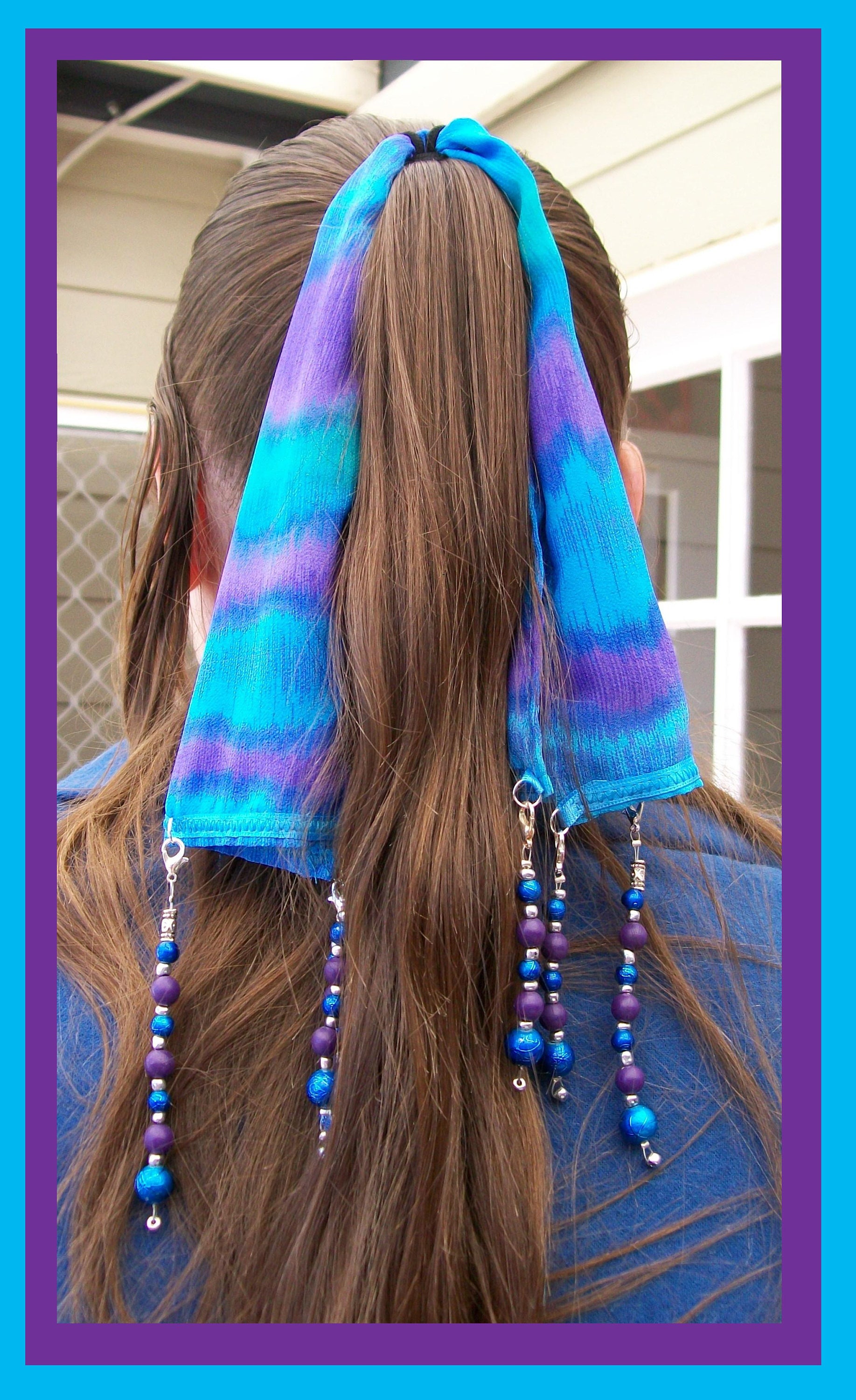 Fun free blue and purple me Hair Dangle - Etsy.de