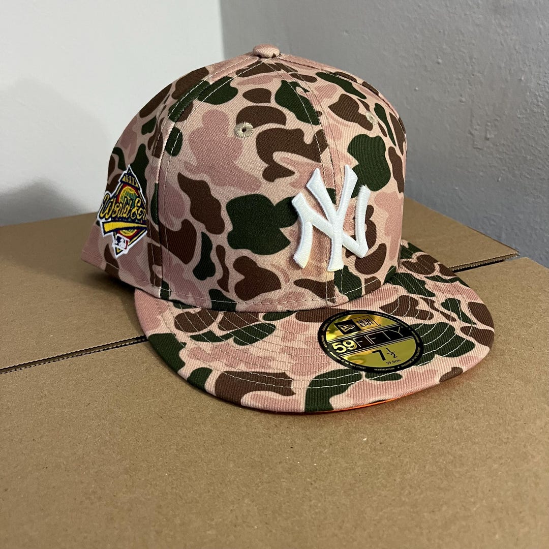 Duck Camo New York Yankees Fitted Hat Cap Size 7 1/2 NY World Series ...