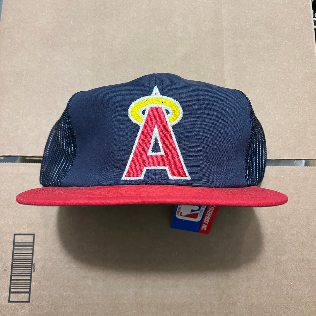 NWT Vintage California Angels Snapback Trucker Hat Los Angeles Anaheim ...