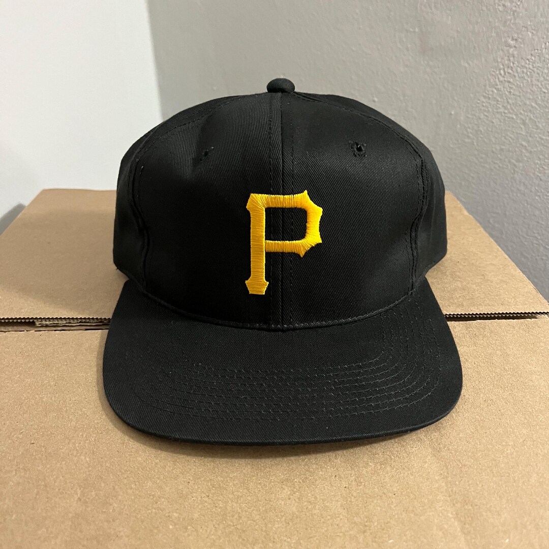 Vintage Pittsburgh Pirates Snapback Hat Plain Logo Cap 90s Plain Logo ...