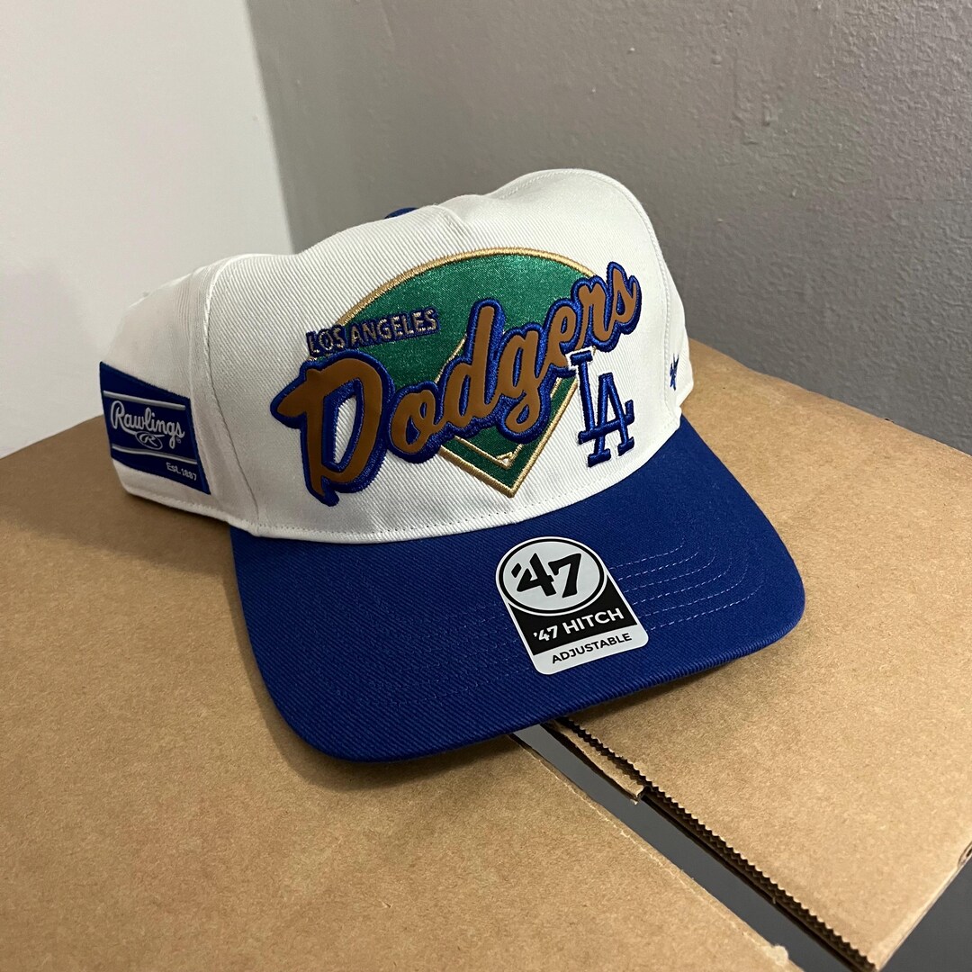 Los Angeles Dodgers Snapback Hat Script Blue Brim LA MLB 90s Baseball ...