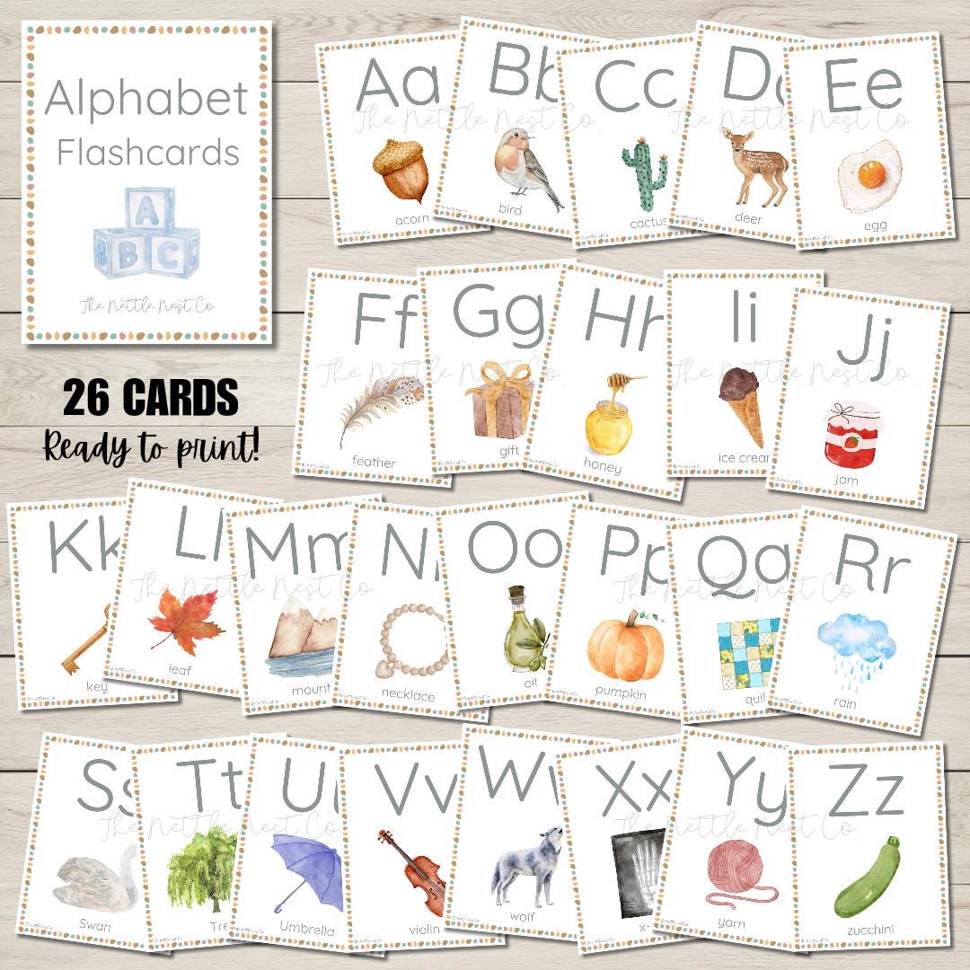 Alphabet Flashcards | Preschool Printable Educational Resource ...