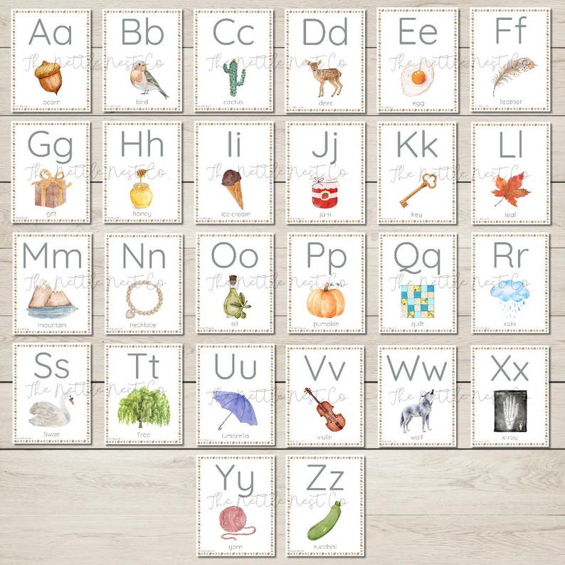 Alphabet Flashcards | Preschool Printable Educational Resource ...