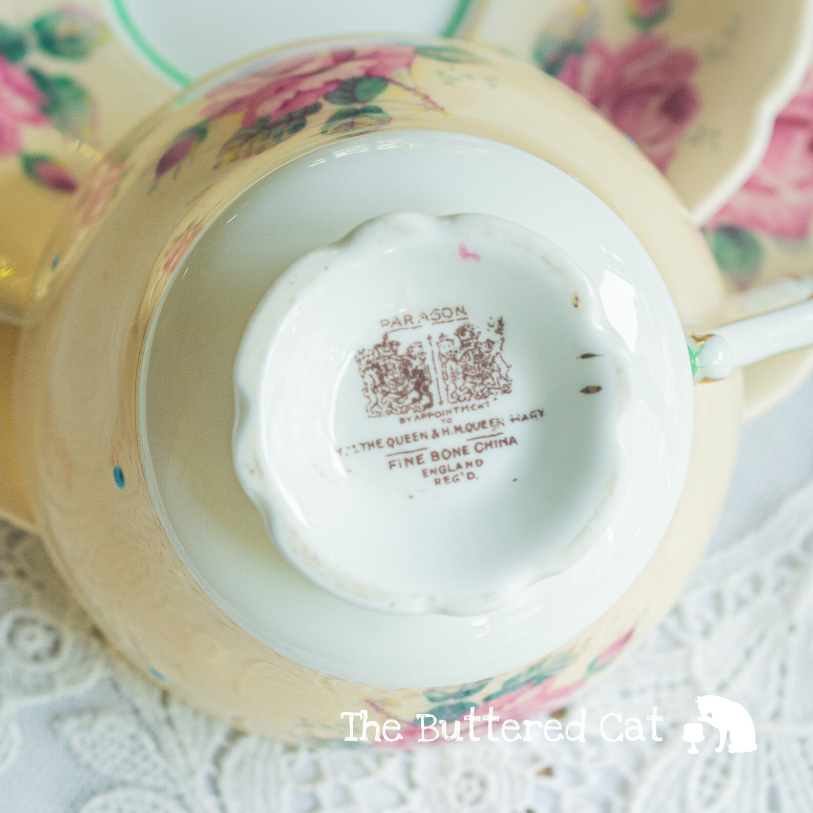 Stunning Vintage Paragon Tea Trio Pink Rose Hand-decorated - Etsy