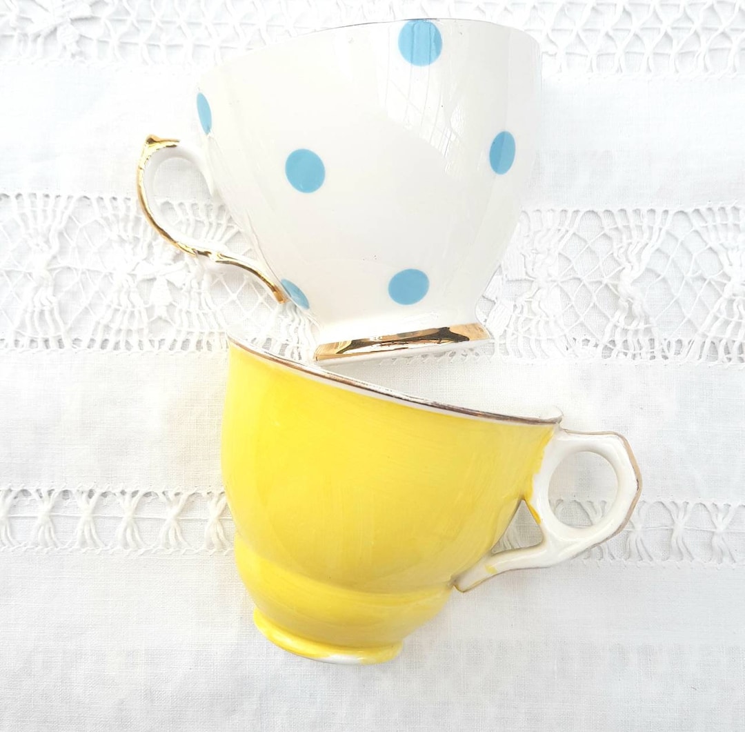 TWO Hand-cut Half Teacups for Mosaic Art / Crafting, Vintage English ...