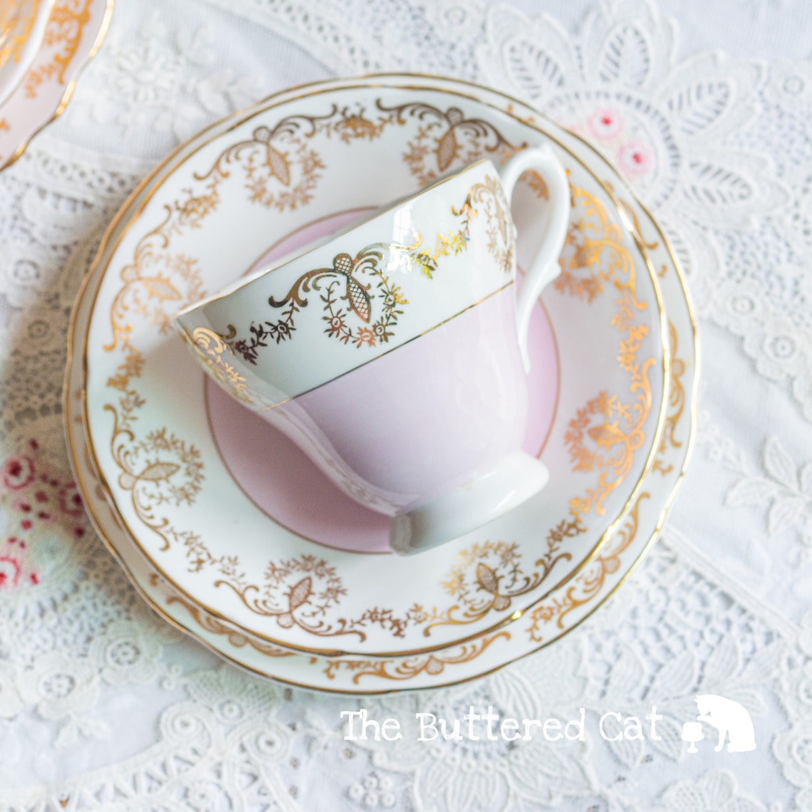 Pretty Pale Pink Vintage English Tea Trio - Etsy