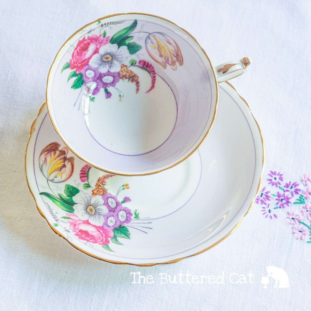 Vintage Pale Lilac / Purple Paragon Cabinet Teacup and Saucer - Etsy