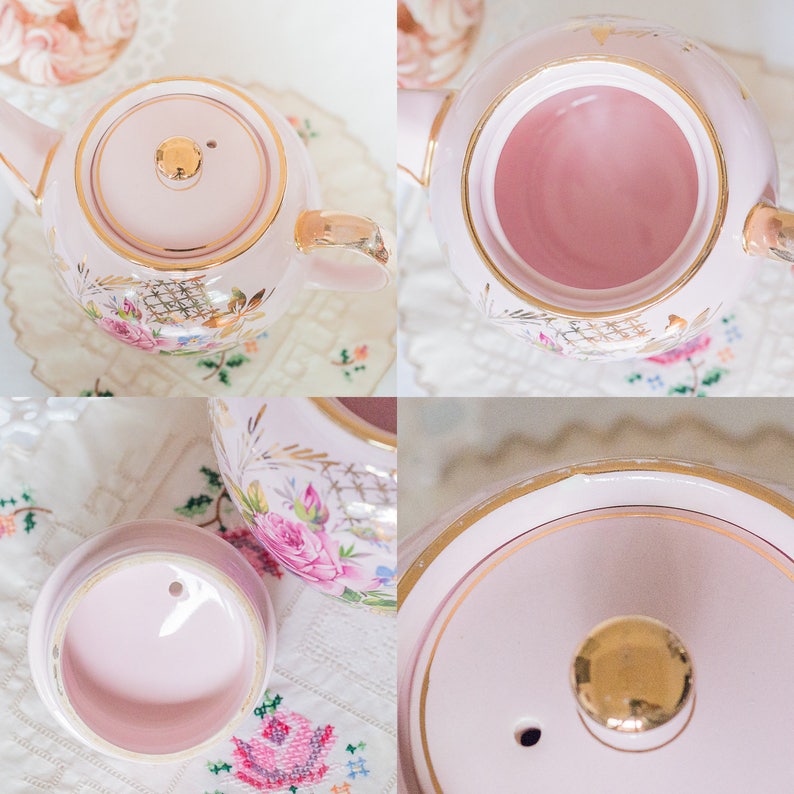 Very Pretty Vintage Pink Sadler Teapot, Large Pink Rose Posy Design - Etsy