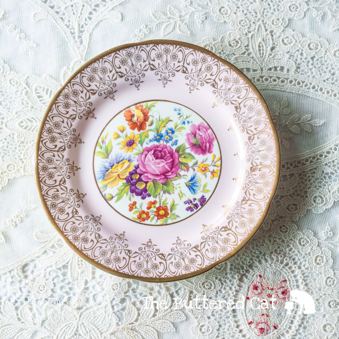 Very Pretty Vintage Pink Bone China Cabinet Teacup Trio - Etsy