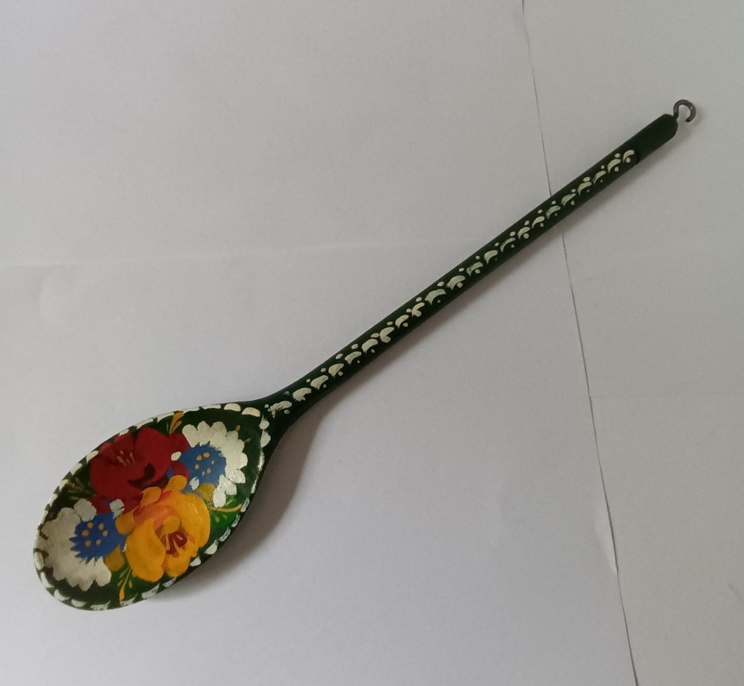 Traditional Canal Barge Ware Folk Art Painted Wooden Spoon - Etsy