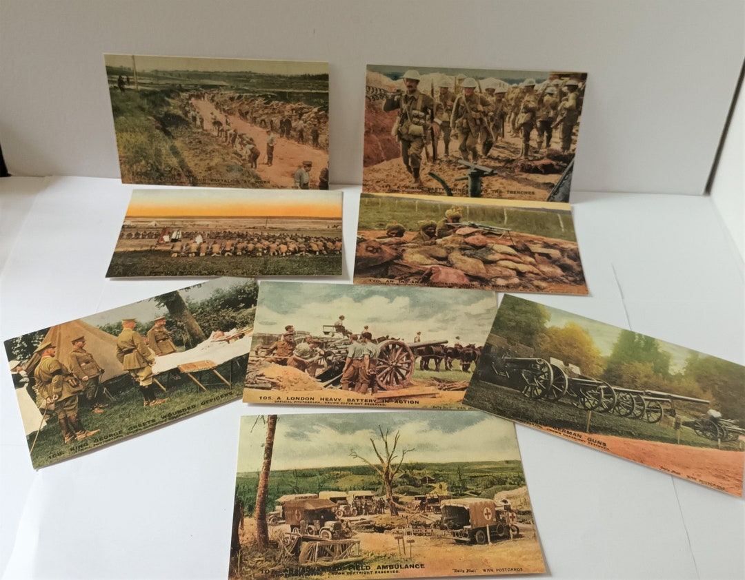 Set (A) of 8 WW1 Postcards Daily Mail Repro 1997 Historic Images War ...