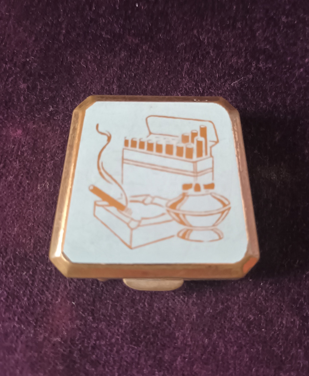 Vintage 1950s/60s Travel Handbag Purse Ashtray Stratton Smoking ...