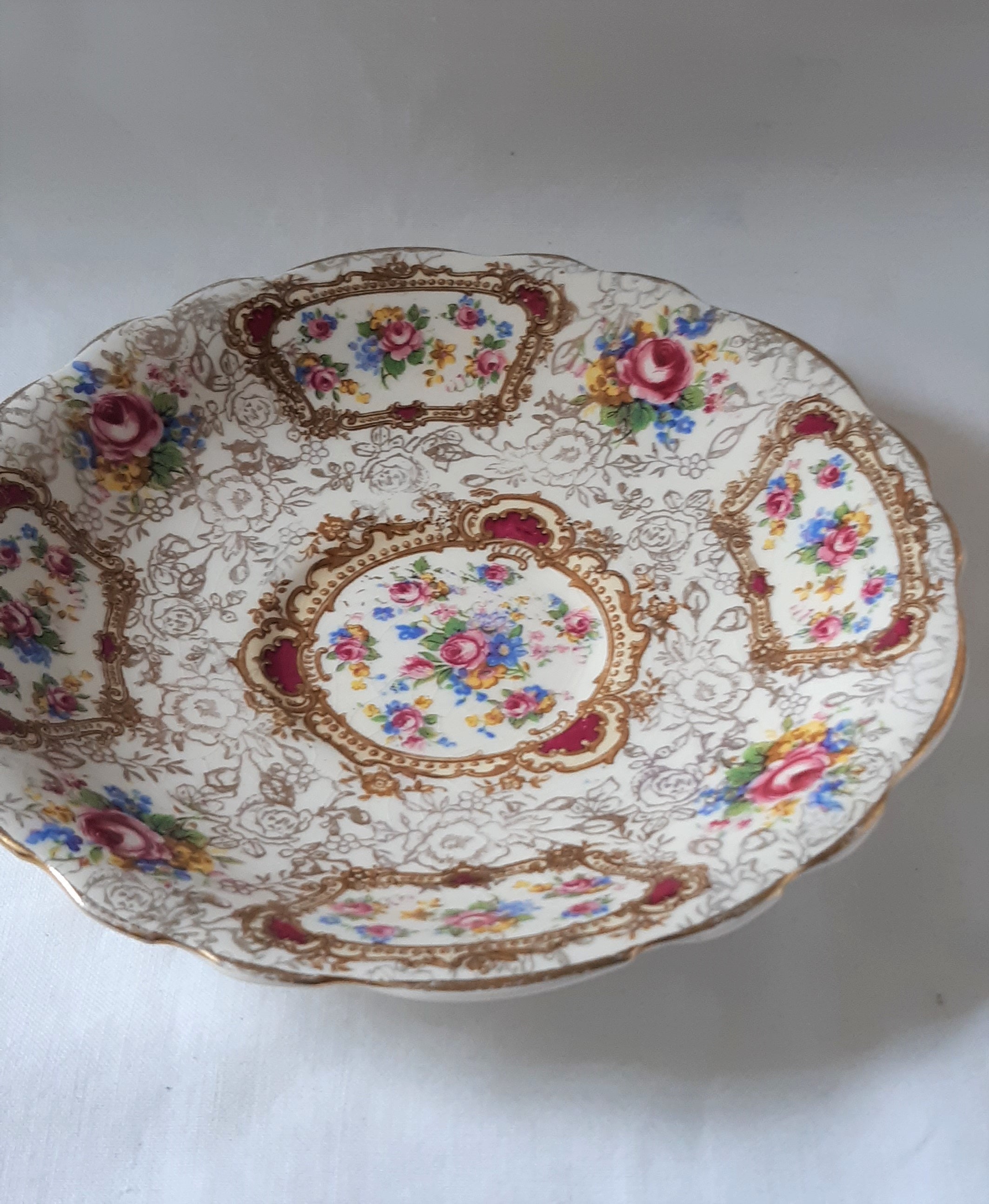 Vintage James Kent 'Pompadour' Tea Trio 1940s pink | Etsy