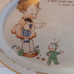 1930s-50s Mabel Lucie Atwell Baby Dish Shelley Pottery (a/f) 8 1/2" X 6 ...