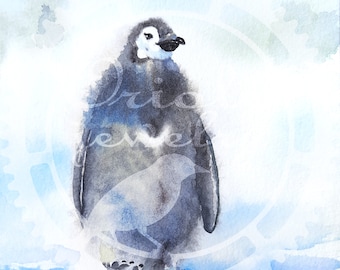 Penguin Stack Painting Print Wall Art Bird Stack - Etsy