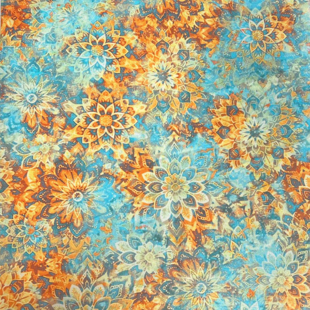 108-inch Quilt Backing Quilter's Fabric Dancin' Dahlias by the Yard ...