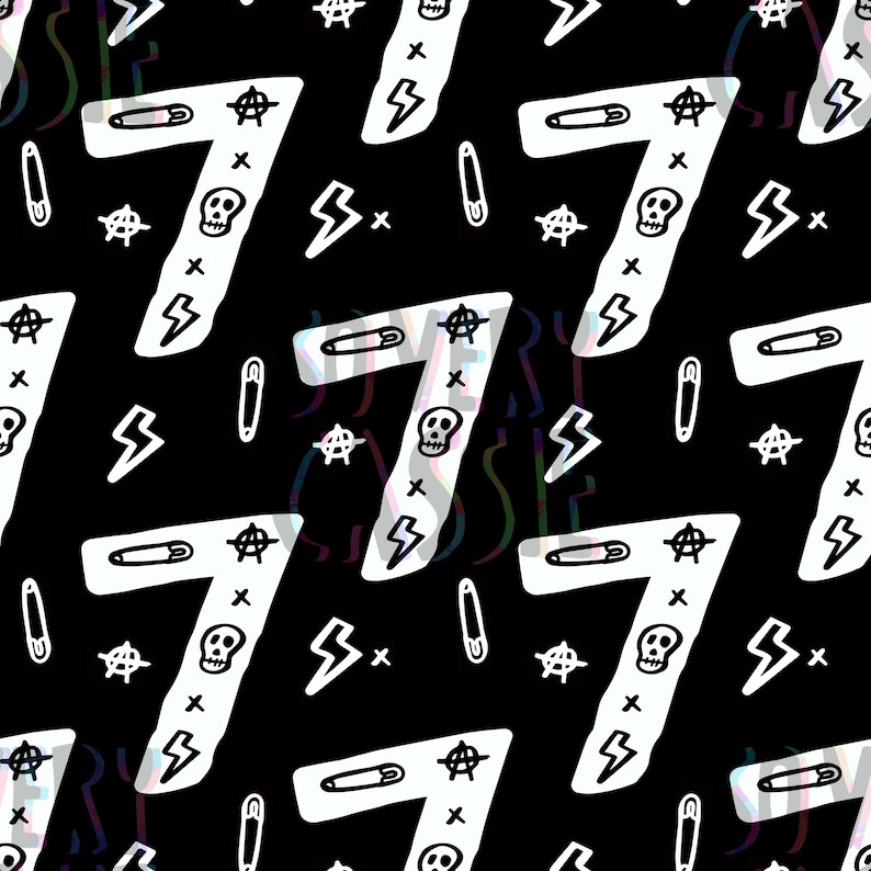Birthday Rock / Age 7 / Seamless Pattern - Etsy