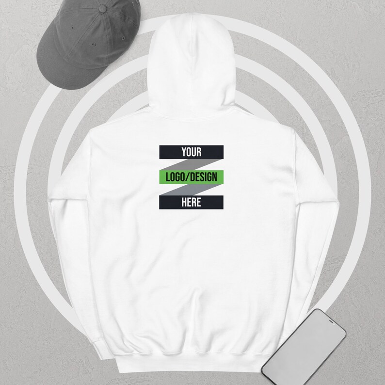 Fully Customizable Hoodie With Front & Back Logo/text/design. Custom ...