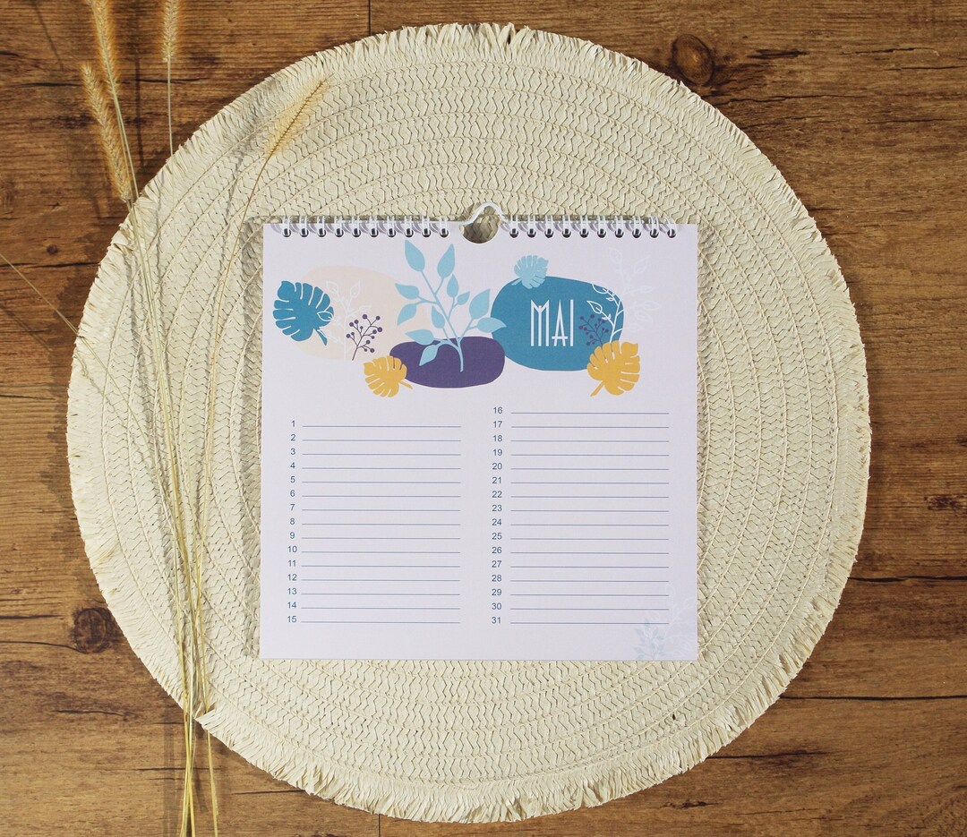 Birthday Calendar Square Wall Perpetual Plant - Etsy